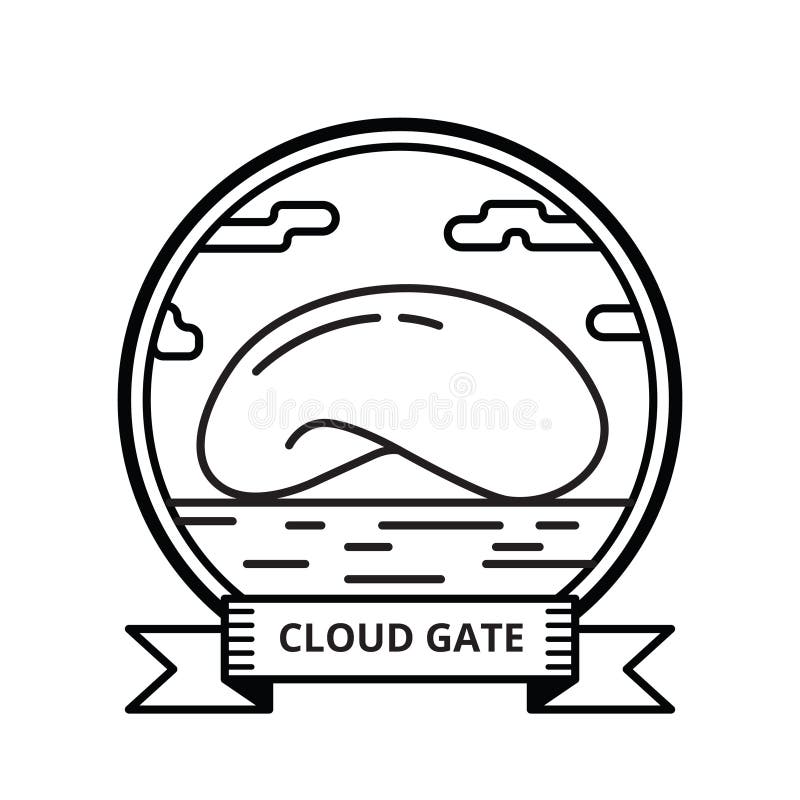 Cloud Gate. Vector Illustration Decorative Design Stock Vector ...