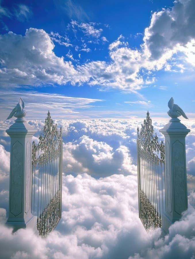Cloud Gates with Bird Perch Stock Photo - Image of bird, gates: 377760570