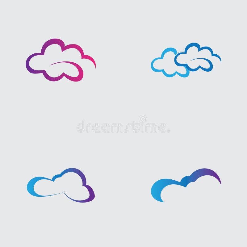 Cloud Gradient Logo. Cloud and Arrow Concept. Branding for Start Up ...