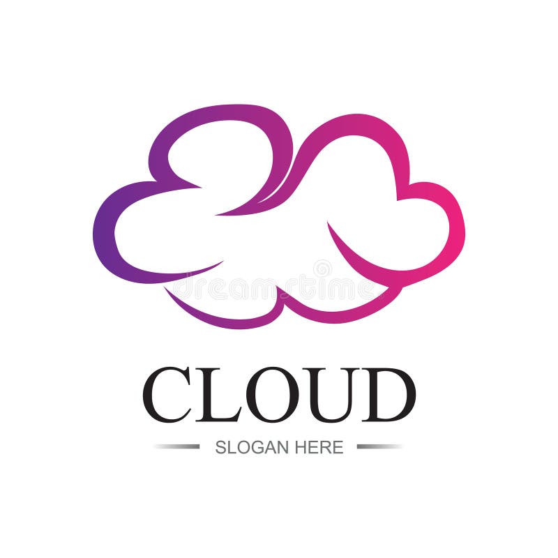 Cloud Gradient Logo. Cloud and Arrow Concept Stock Vector - Illustration of upload, transfer ...