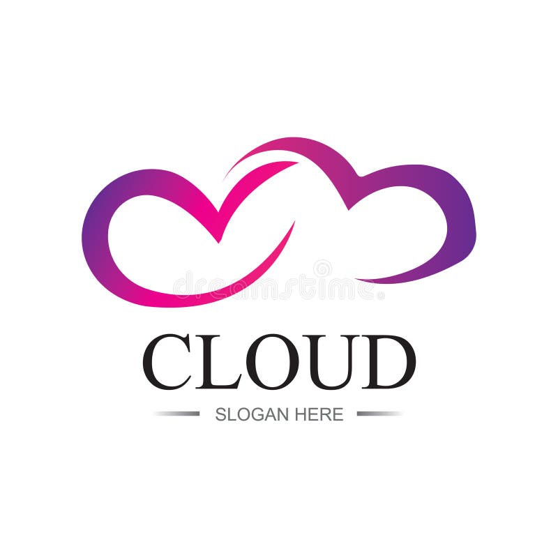 Cloud Gradient Logo. Cloud and Arrow Concept Stock Vector - Illustration of storage, trendy ...