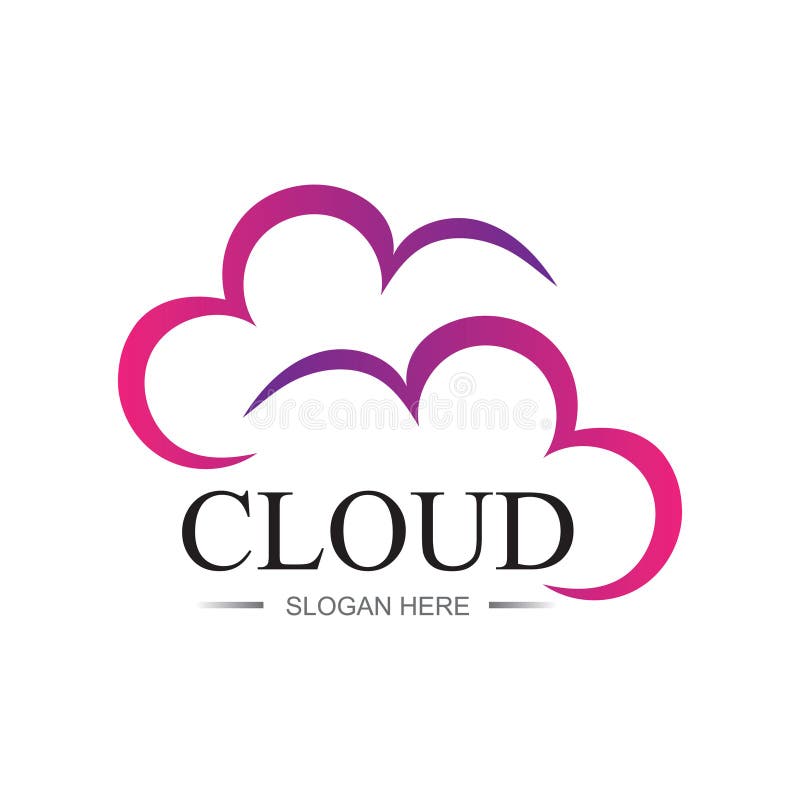 Cloud Gradient Logo. Cloud and Arrow Concept Stock Vector - Illustration of symbol, design ...