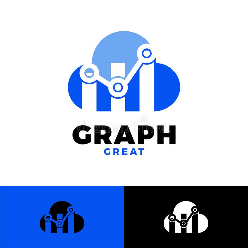 Cloud Graph Icon Logo Design Template Stock Vector - Illustration of ...