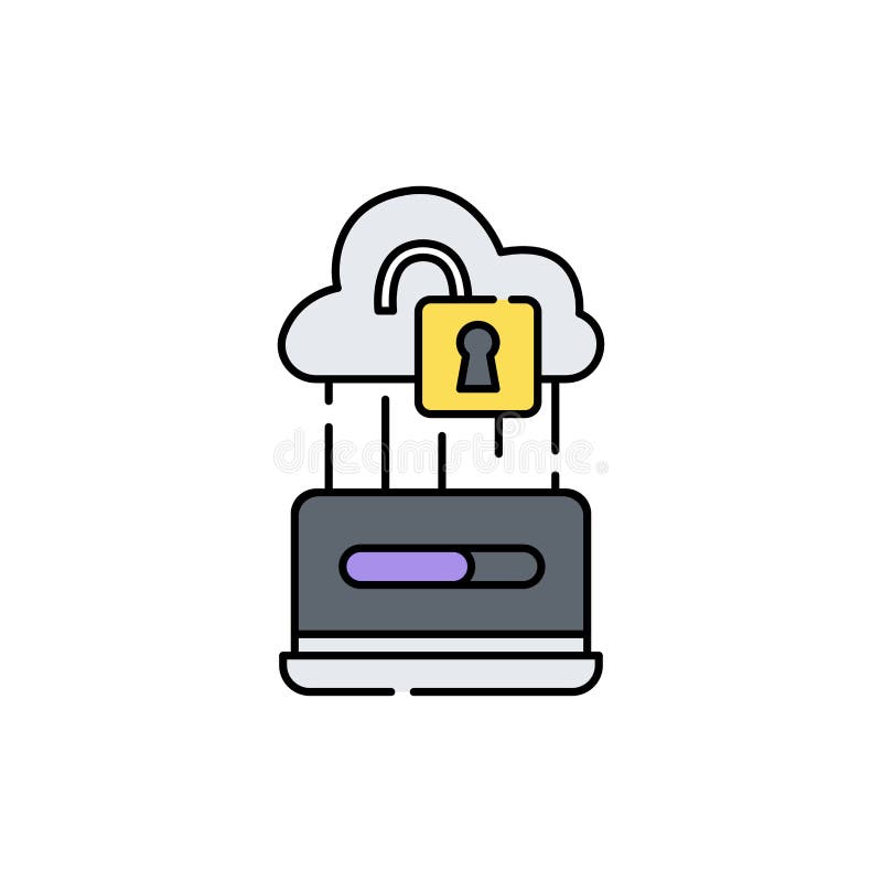 Cloud hacking stock vector. Illustration of client, icon - 47464711