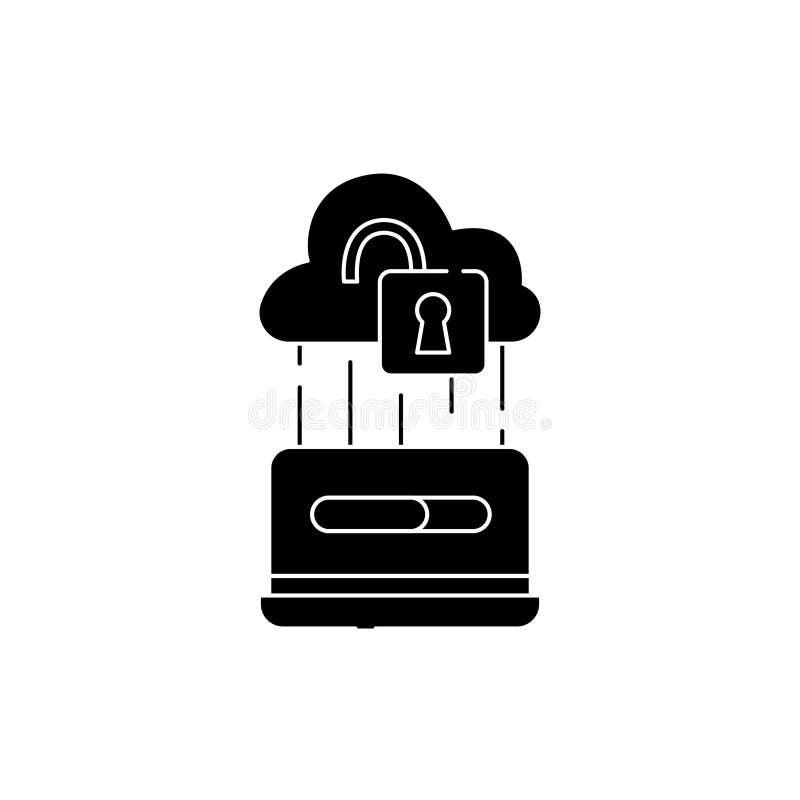 Cloud hacking stock vector. Illustration of client, icon - 47464711