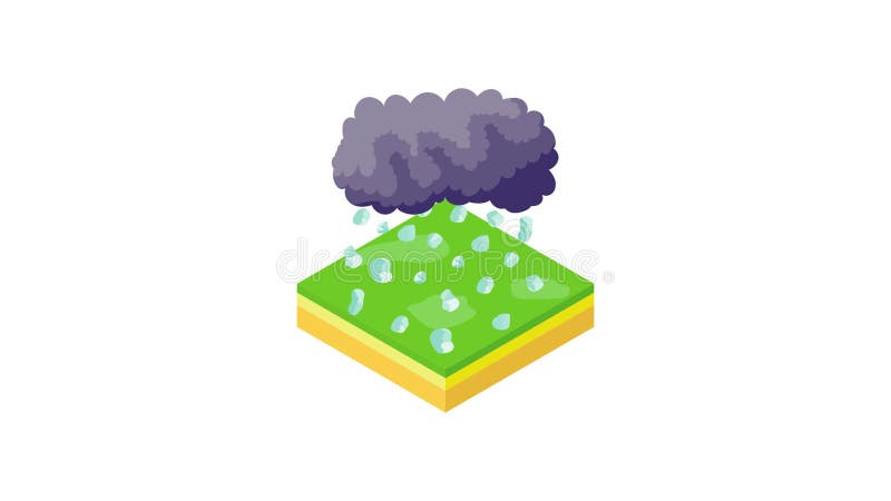 Cloud and Hail Icon Animation Stock Video - Video of cool, damage ...