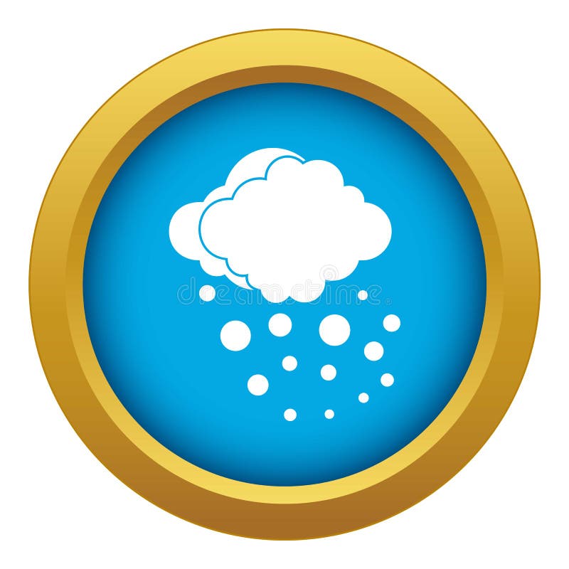 Cloud with Hail Icon Blue Vector Isolated Stock Vector - Illustration ...