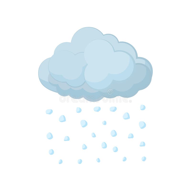 Cloud and Hail Icon, Cartoon Style Stock Vector - Illustration of ...