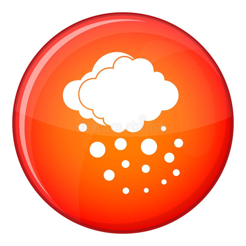 Cloud with Hail Icon, Flat Style Stock Vector - Illustration of hail ...