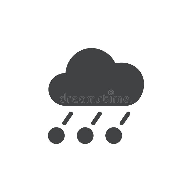 Cloud with Hail Icon Simple Vector Symbol Stock Vector - Illustration ...