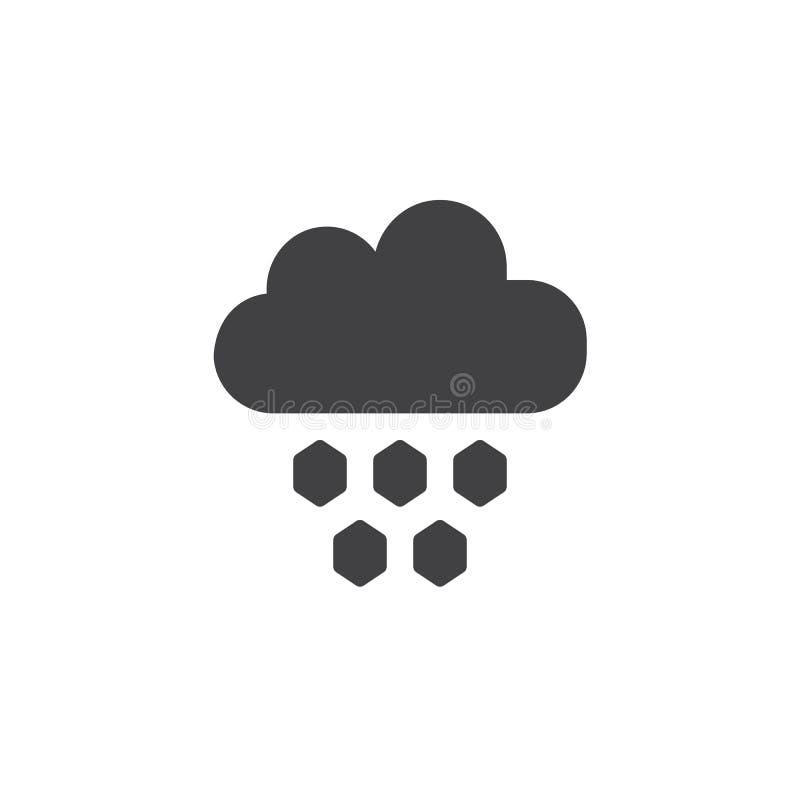 Cloud Hail Filled Outline Icon Stock Vector - Illustration of sign ...