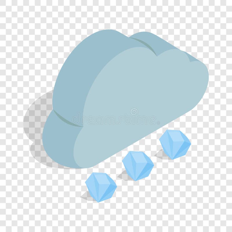 Cloud and Hail Isometric Icon Stock Vector - Illustration of ...
