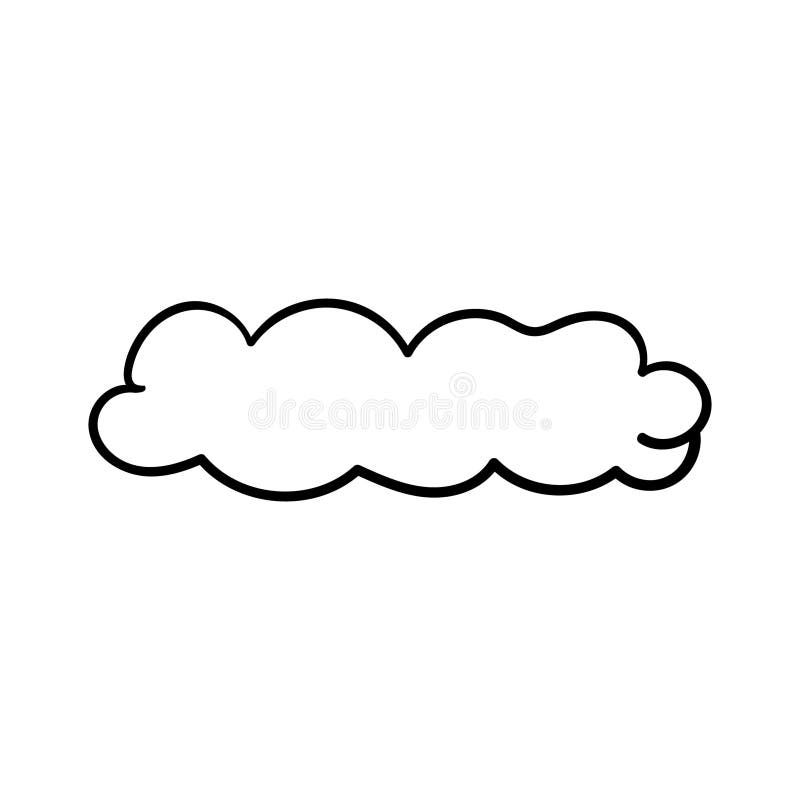 Cloud Hand Drawn Icon Vector. Hand Draw Elements Illustration Sign. Sky ...