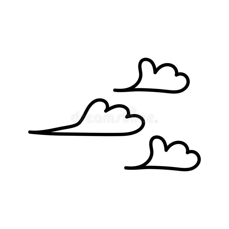 Cloud Hand Drawn Icon Vector. Hand Draw Elements Illustration Sign. Sky ...
