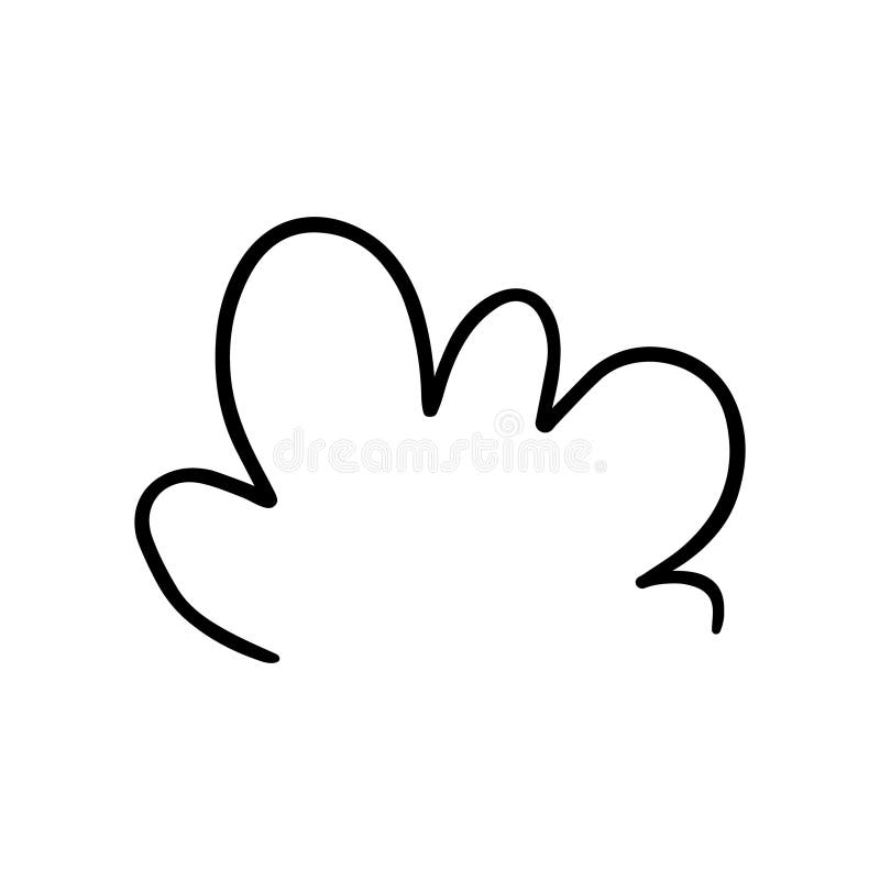 Cloud Hand Drawn Icon Vector. Hand Draw Elements Illustration Sign. Sky ...