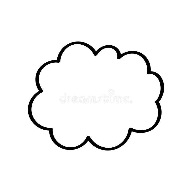 Cloud Hand Drawn Icon Vector. Hand Draw Elements Illustration Sign. Sky ...