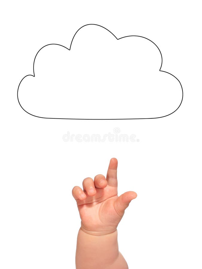 Cloud and hand. stock image. Image of hand, cloud, baby - 30505549