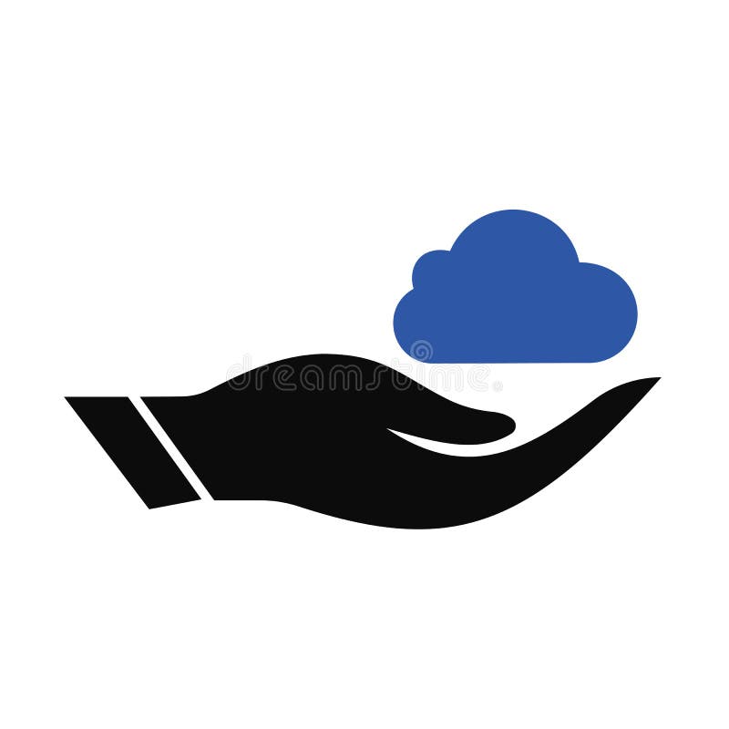 Cloud Hand Logo Design. Cloud Logo with Hand Concept Vector Stock ...