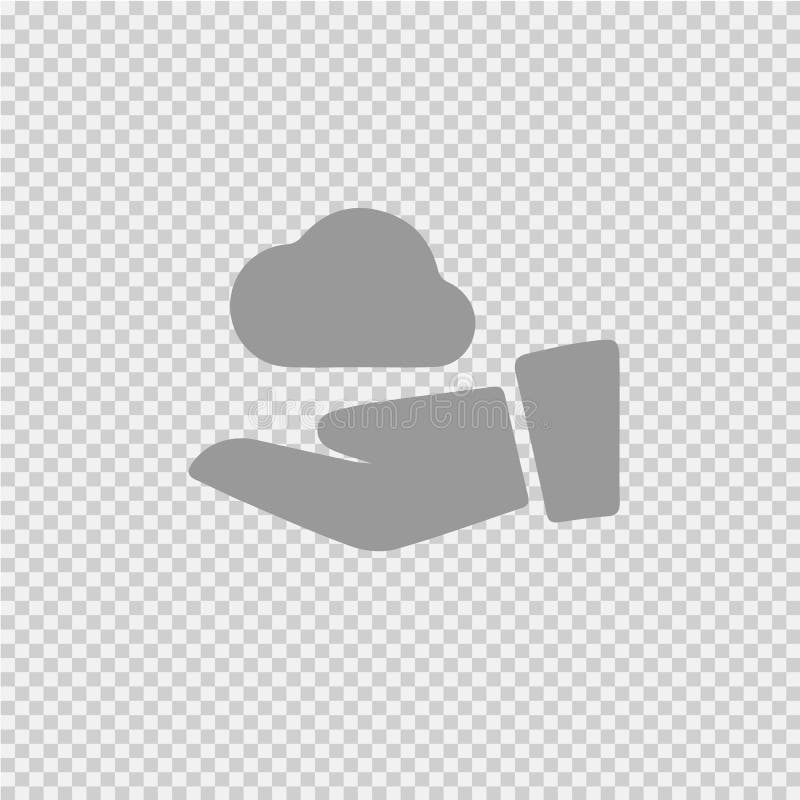 Cloud in Hand Vector Icon Eps 10. Stock Vector - Illustration of ...