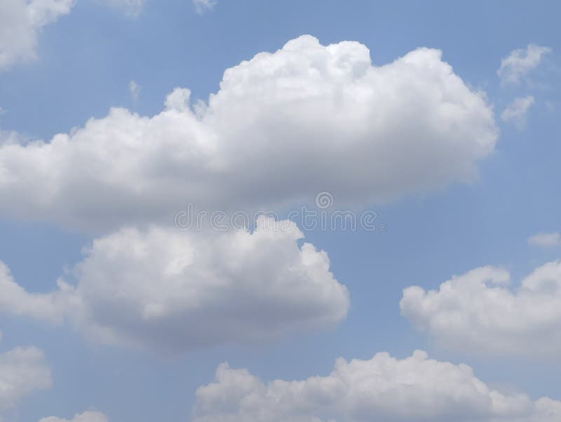 Cloud with Happiness View from Ground Blue Colour Sky Blue Shaded Stock ...