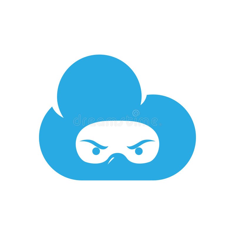 Cloud Head Ninja Logo Template. Cloud and Ninja Logo Element Stock ...