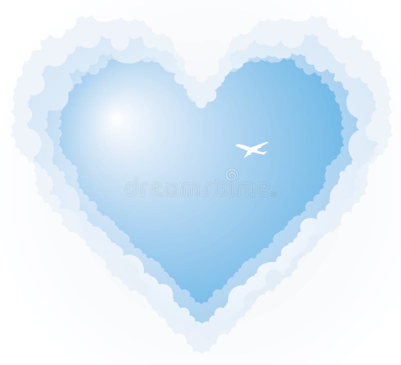 Cloud heart stock vector. Illustration of shape, stylized - 17235827