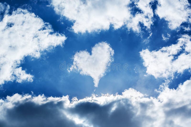 Cloud heart in the sky stock photo. Image of roof, background - 40123312