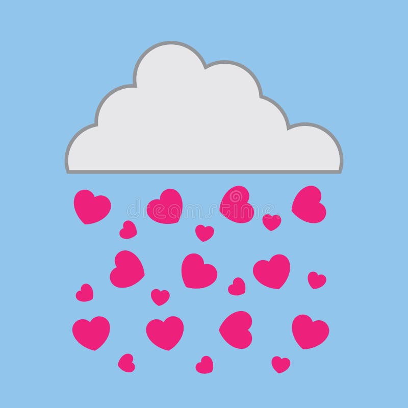 Cloud Hearts stock vector. Illustration of date, sprinkle - 42269021