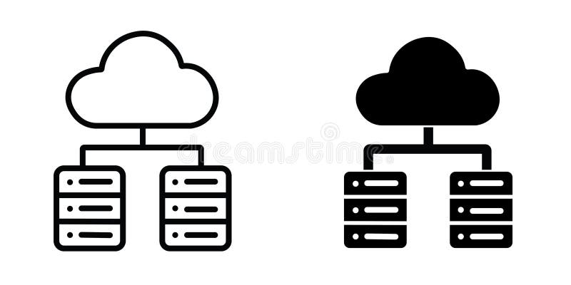 Cloud Hosting Data Center Storage Icon Stock Vector - Illustration of solution, tech: 392517907