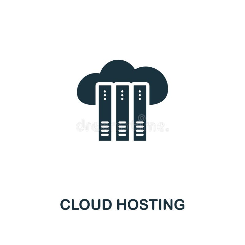 Cloud Hosting Icon. Premium Style Design from Web Hosting Icon ...