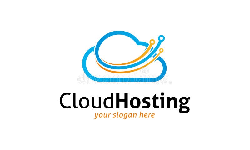 Cloud Hosting Logo stock vector. Illustration of electron - 92837609