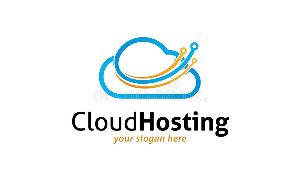 Cloud Hosting Logo stock vector. Illustration of electron - 92837609