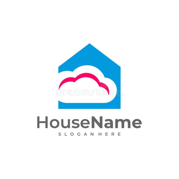 Cloud House Logo Designs Concept Vector. Home with Cloud Logo Template ...