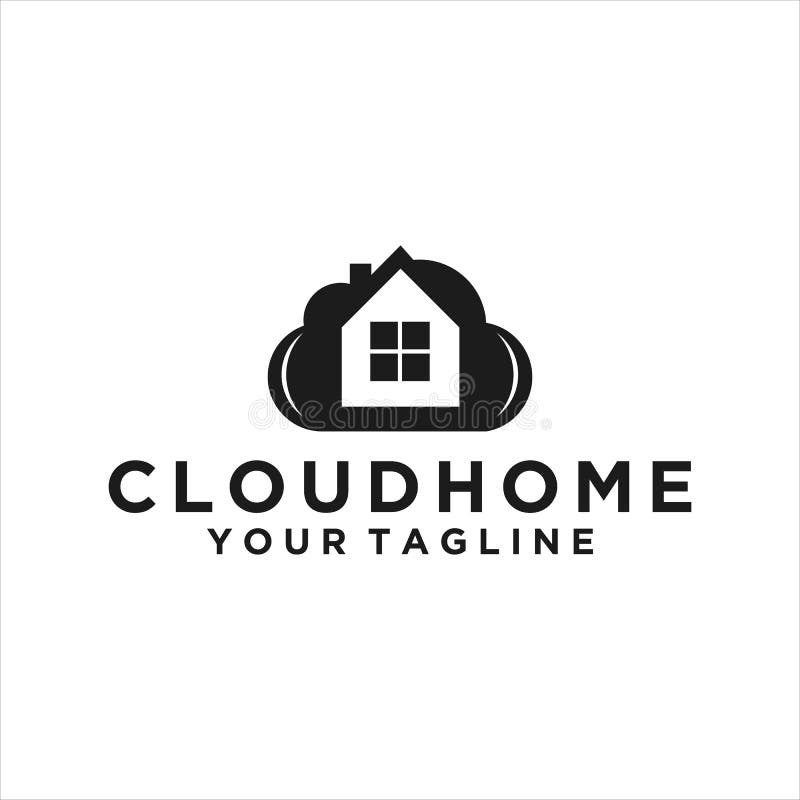 Cloud House Logo Vector Graphic Modern Template. Vector Illustration Stock Vector - Illustration ...