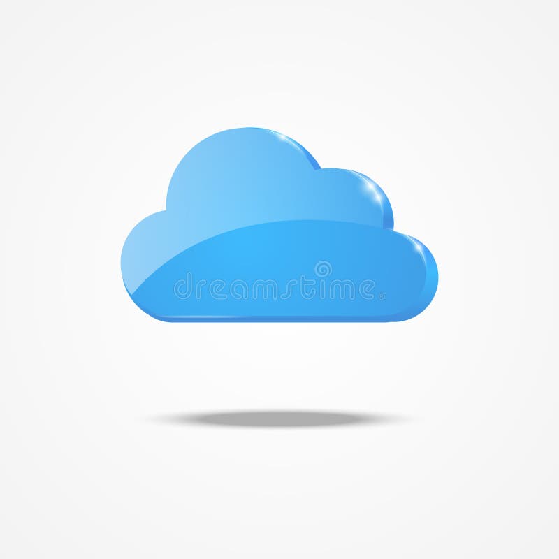 Cloud icon stock vector. Illustration of blue, data, concept - 26996684