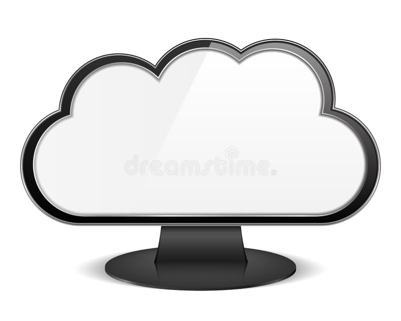 Cloud Icon stock vector. Illustration of equipment, crystal - 27356043