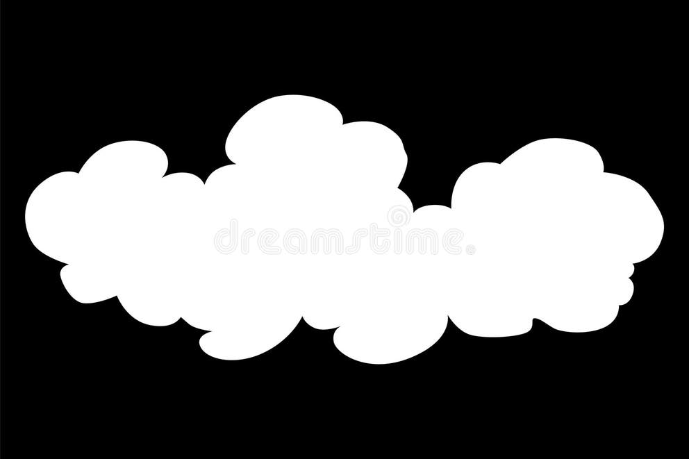 Cloud Icon. Abstract White Cloudscape Icon Symbol. Shapes in Flat Style ...
