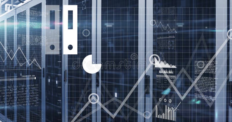 Cloud Icon Appearing in Laptop Starting Growing Charts Sliding Over ...