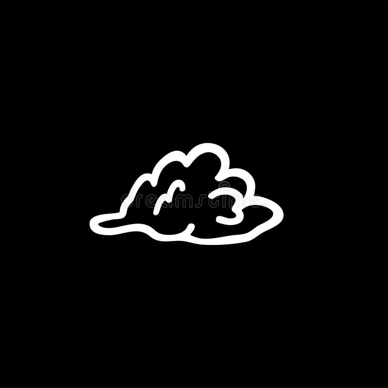 Cloud Icon on Black Background. Black Flat Style Vector Illustration ...