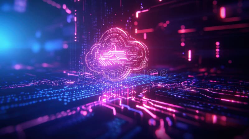 Cloud Icon in the Center Surrounded Platform Visualization Computing ...