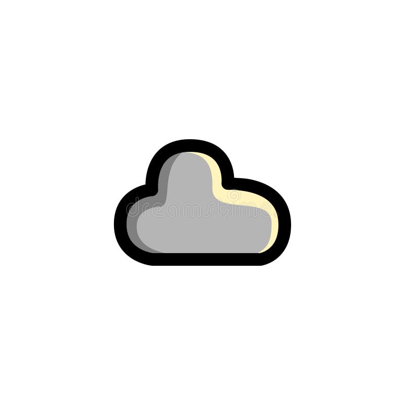 Cloud Icon stock vector. Illustration of flat, outline - 266548416