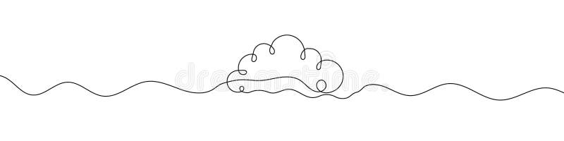 Continuous Line Art Cloud Stock Illustrations – 533 Continuous Line Art ...