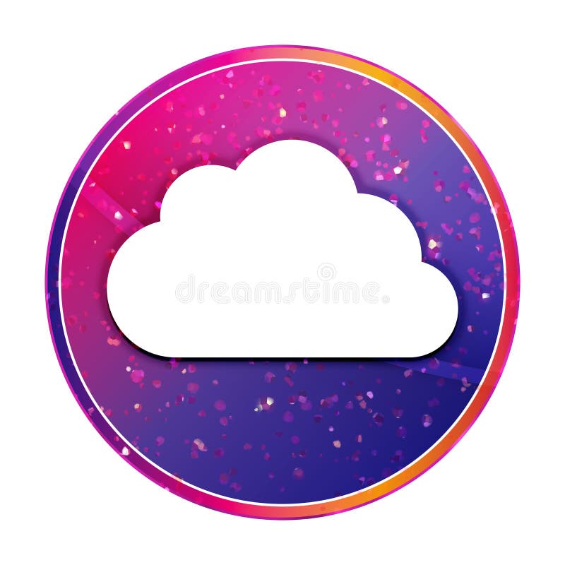 Cloud Icon Creative Trendy Colorful Round Button Illustration Stock ...