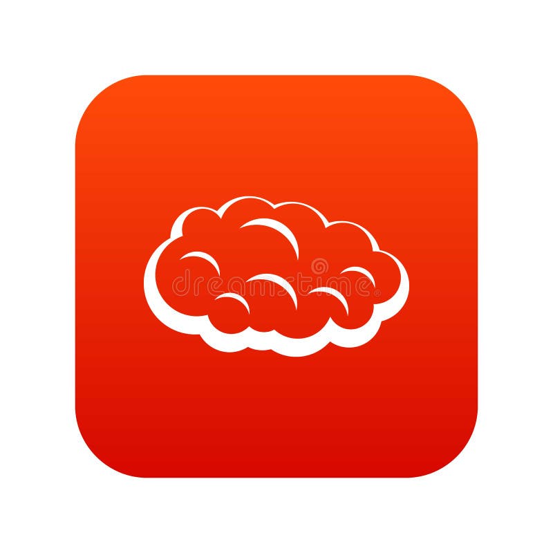 Cloud icon digital red stock vector. Illustration of simple - 99339868