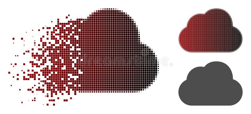 Dispersed Dot Halftone Cloud Icon Stock Vector - Illustration of ...