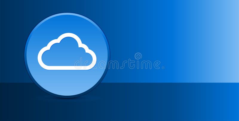 Cloud Icon Glassy Modern Blue Button Abstract Background Stock ...
