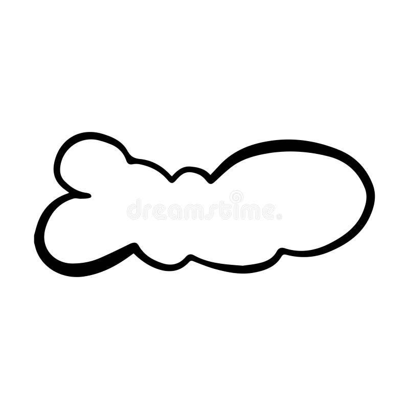 Cloud Icon, Hand-drawn Outline Sketch Simple Doodle Outline Drawing Art ...