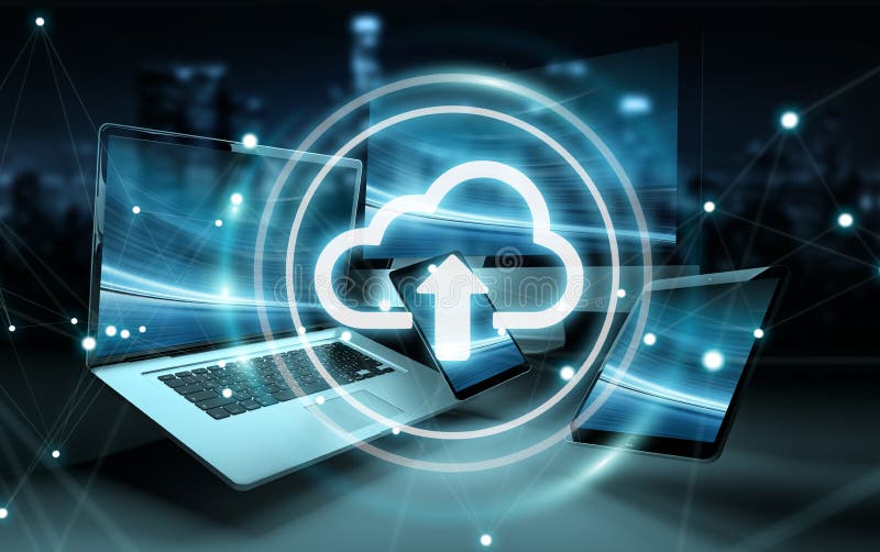 Cloud Icon Interface Over Modern Tech Devices Stock Illustrations – 13 ...