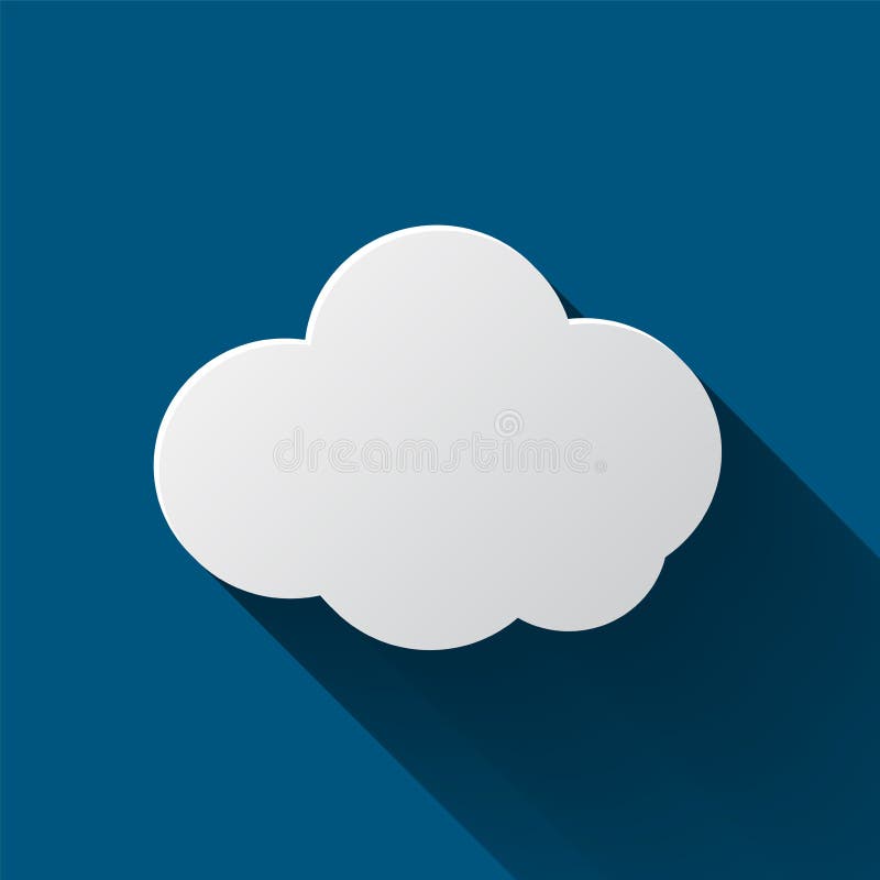 Cloud Icon Isolated on Background. Cloud Flat Illustration Stock Vector ...