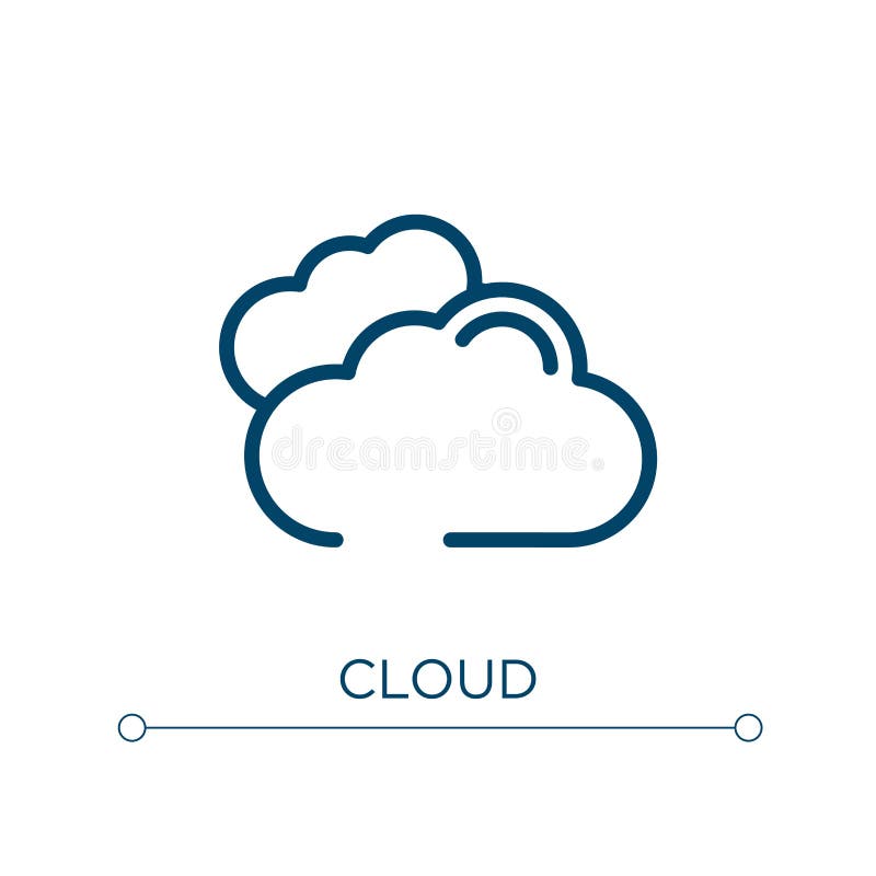 Cloud Icon. Linear Vector Illustration. Outline Cloud Icon Vector Stock ...